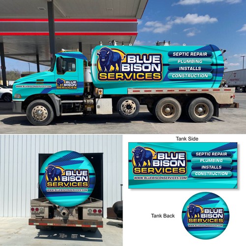 Designs | Help us scream "Blue Bison" with a unique truck wrap! | Car ...