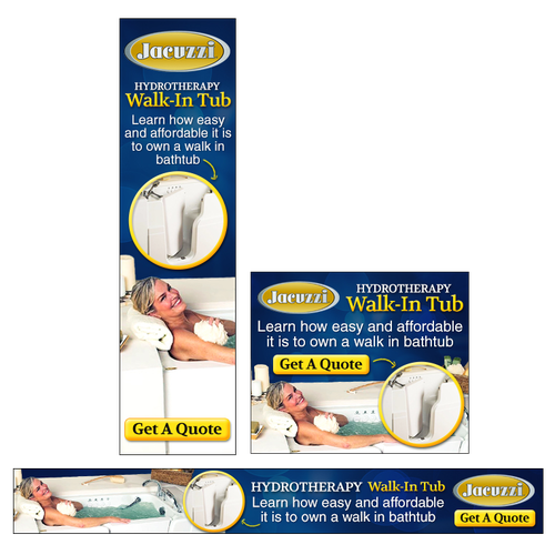 Designs | Jacuzzi Walk In Bathtub Banner Ads | Banner ad contest
