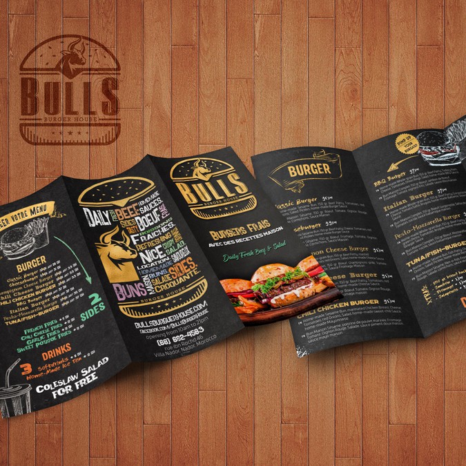 Creative Menu Card for a Burger Restaurant | Menu contest