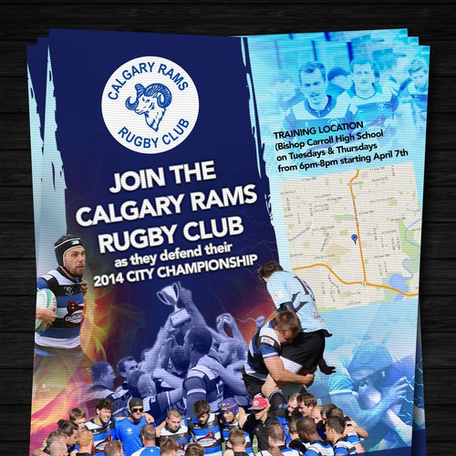 RUGBY CLUB POSTER | Postcard, flyer or print contest