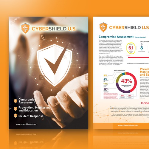 Brochure Design for Cyber-Security Company | Postcard, flyer or print ...