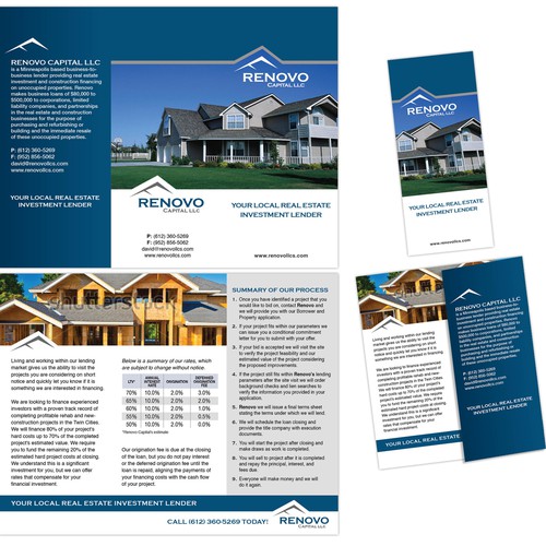Help Renovo Capital LLC with a new brochure design | Brochure contest