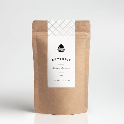 Stand up pouch product labels for sugarfree online shop | Product label ...