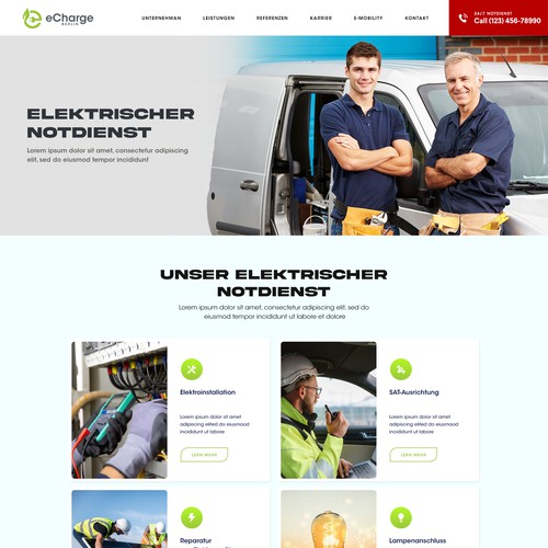 Designs | Gestalte eine neue Webseite für ein Elektro Unternehmen | Web ...