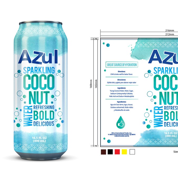 Azul Pure Sparkling Coconut Water needs an Amazing Packaging Design ...