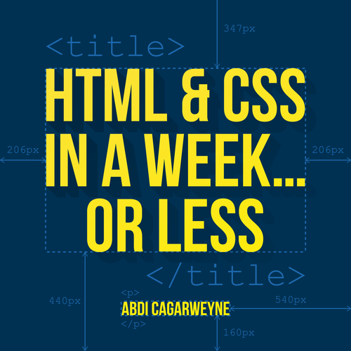 Design an eye catching book cover for learning how to code with HTML ...