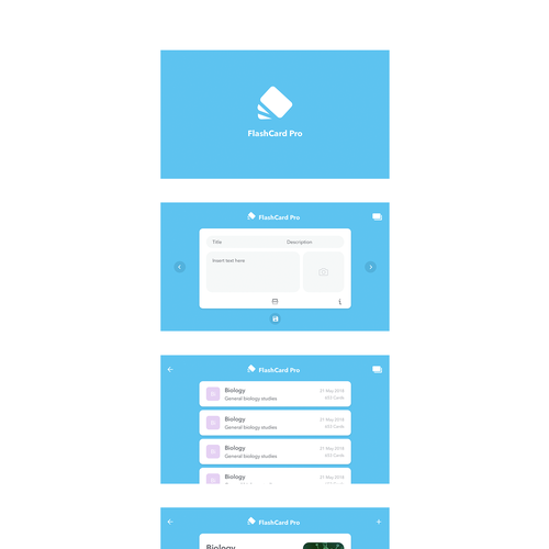 Need flat designs for educational flash card app | App design contest