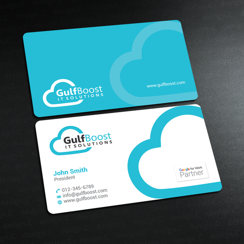 Material Design business card for a tech startup | Business card contest