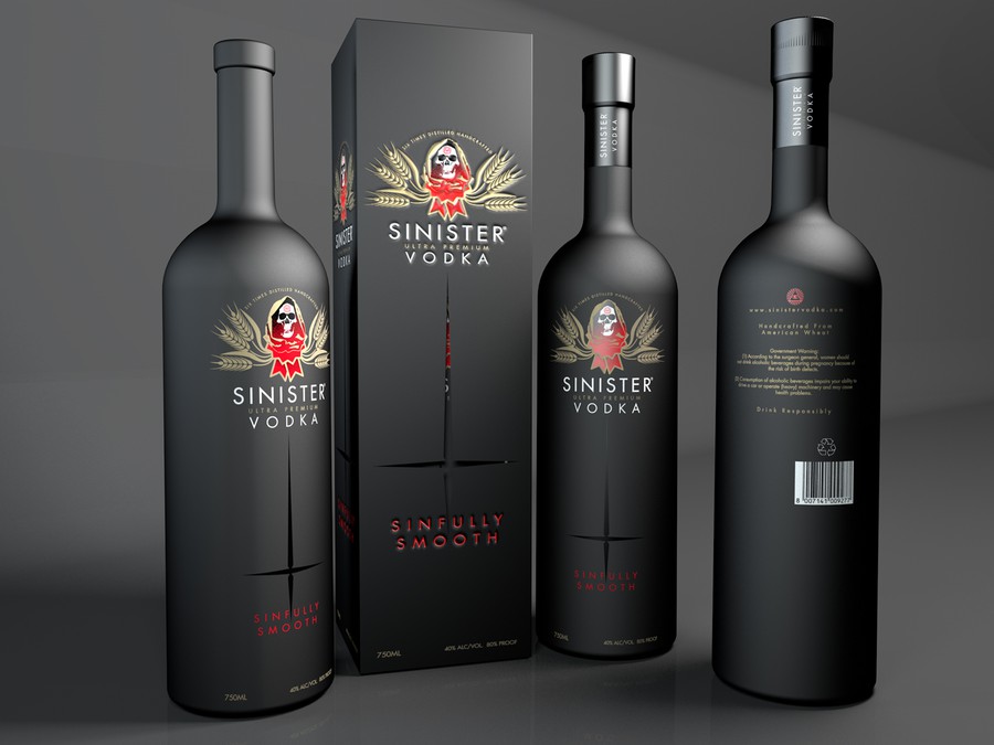 Sinister Vodka needs a new product label | Product label contest