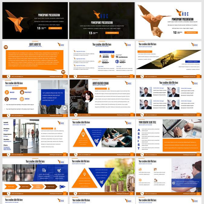 Design a Badass PowerPoint Template for Marketing Firm HDC Digital ...