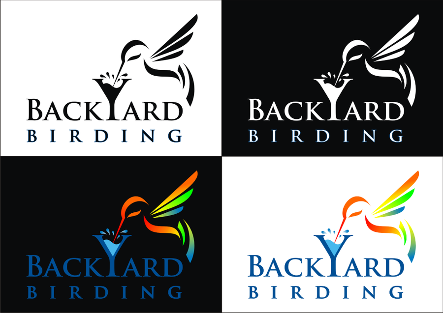 Create a capturing bird feeder illustration for backyard birding ...