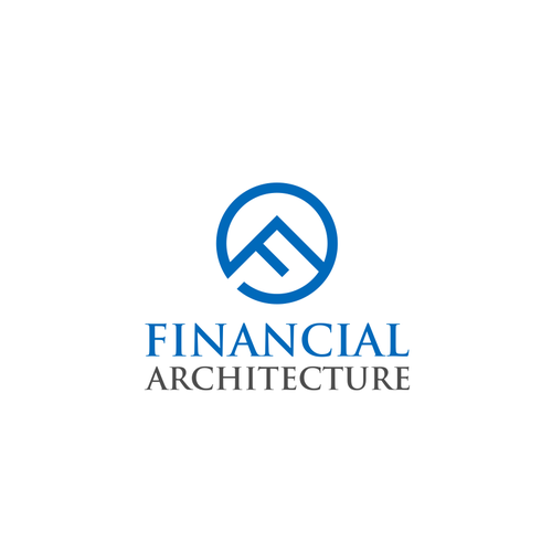 Create a modern clean sketch / blueprint logo for financial planning ...
