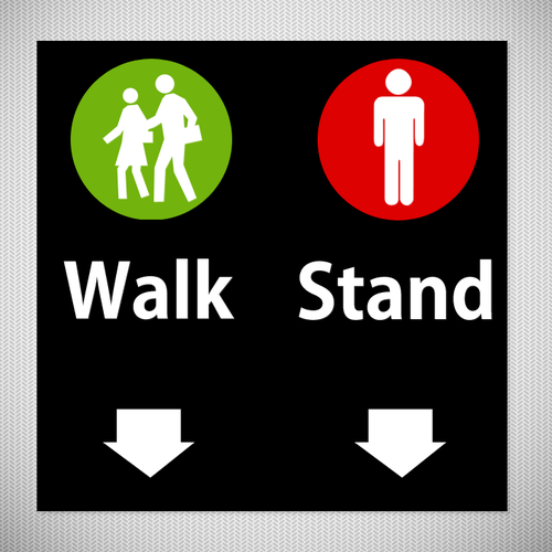 "Stand Right, Walk Left" Escalator Campaign Icon - MAKE IT FUNNY ...