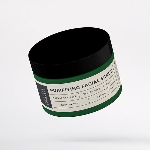 Designs | Facial scrub label in "minimalist modern apothecary" style ...