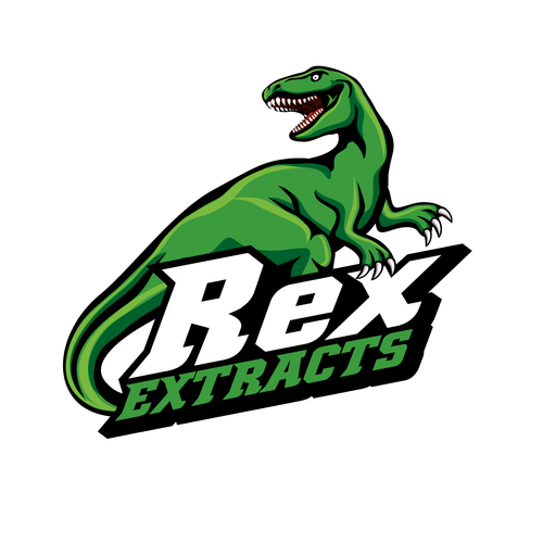 Create a dinosaur themed extract company Logo for Rex Extracts. | Logo ...