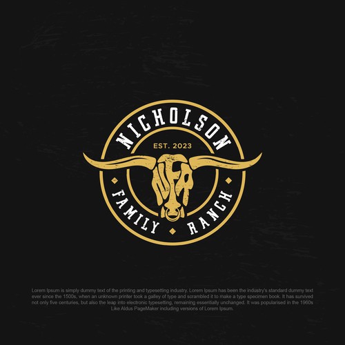 Designs | Rustic Bullhead outline for a ranch logo with NFR in the ...
