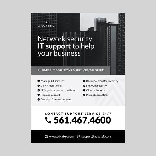 Designs | Sleek and modern newspaper ad for IT service Company ...