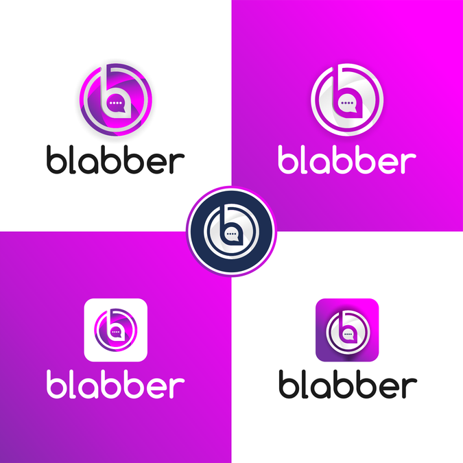 Chat App: create a fun Logo + Icon with pink/purple color scheme | Logo ...