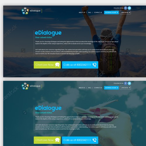 Create a good looking web page. | Landing page design contest