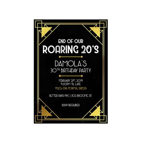1920s Party Invitation Designs