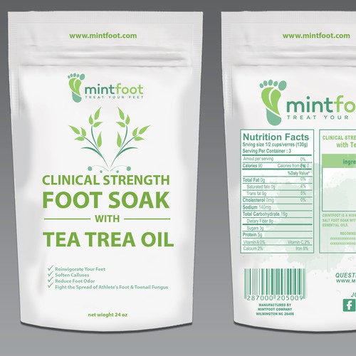 Designs | Design a Memorable Pouch Package for a Sea Salt Foot Soak by ...