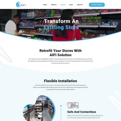 Designs | AiFi Website Redesign - Design/Layout Only (No Coding) | Web ...