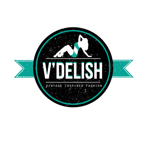 Create a fun, flirty, modern vintage logo for a clothing company ...