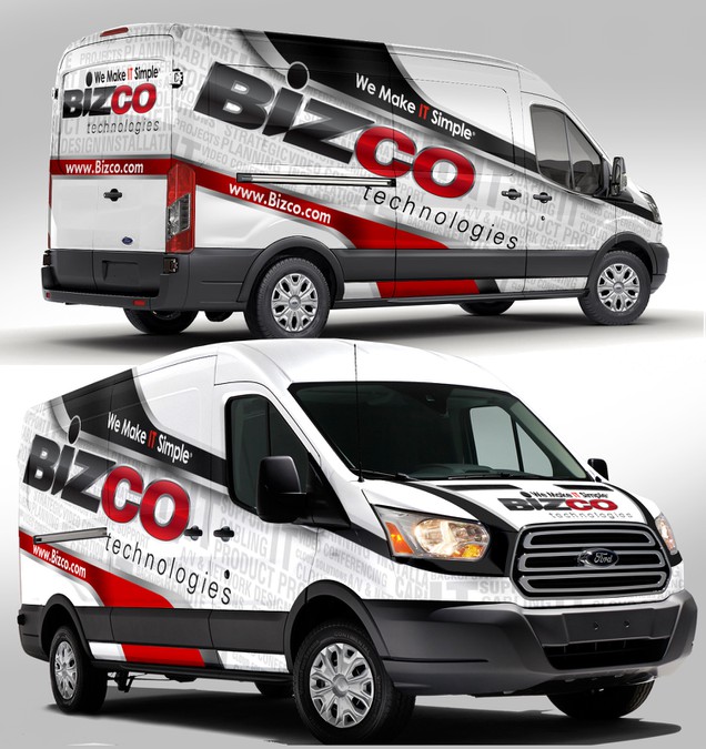 IT Technology company Ford Transit Partial Van Wrap | Car, truck or van ...