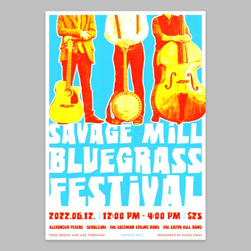 Designs | Savage Mill Bluegrass Festival | Poster contest