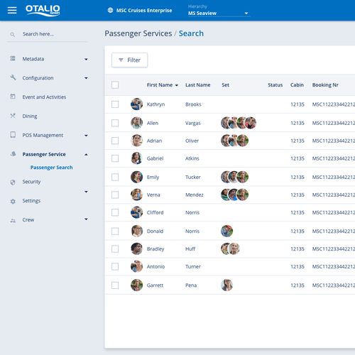Otalio SPMS UI Design for the modern Cruise Ship Industry | Other web ...
