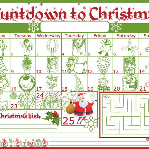 Countdown to Christmas Calendar! | Print or packaging design contest