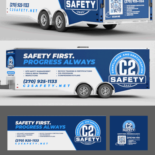 Designs | FULL Trailer Wrap - Construction Safety Company | Car, truck ...