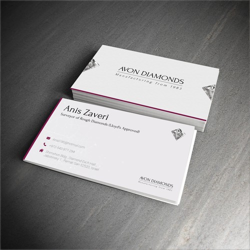 High class business card for diamond consultant | Business card contest