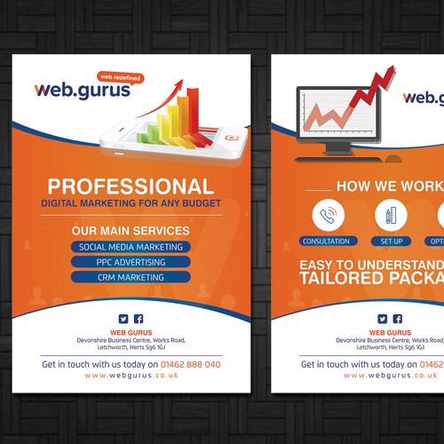 Design a Leaflet for a Digital Marketing Agency | Postcard, flyer or ...