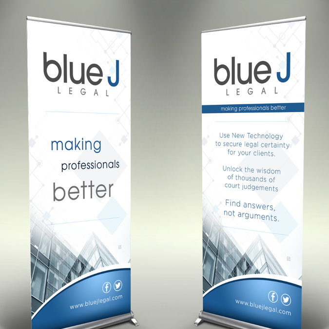 Help Blue J Legal standout with your mad design skills! | Signage contest