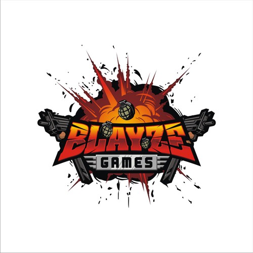 Refresh a logo for an explosive, guns blazing mobile game company ...