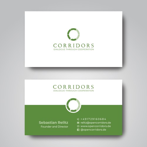 Modern business card for NGO; Logos available | Business card contest