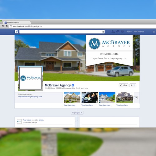 Create facebook cover page for insurance agency | Facebook cover contest