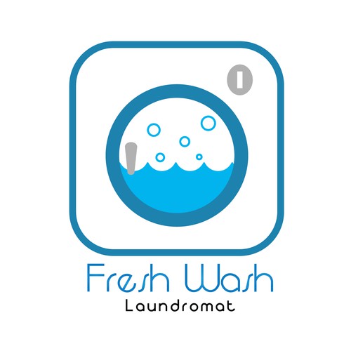 create modern innovative laundromat logo for Fresh Wash Laundromat ...