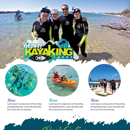 Designs | Flyer to incentive viewers to adventure themselves with us in ...