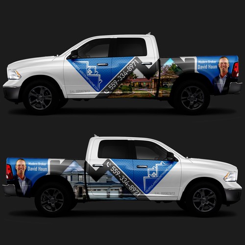 Designs | FULL Truck Wrap (Realtor) - 2019 RAM Rebel (Charcoal Grey ...