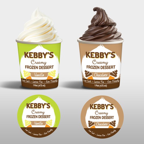 Design a very cool Frozen Desert Label Sticker | Product packaging contest