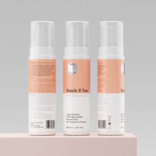 Designs | Design a clean and catchy label design for a tanning foam ...