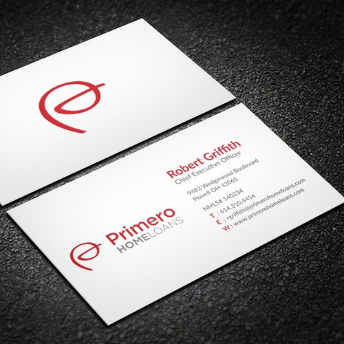 Primero Home Loans Business Card | Business card contest