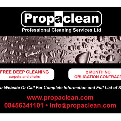 Help Propaclean Professional Cleaning Services Ltd with a new postcard ...