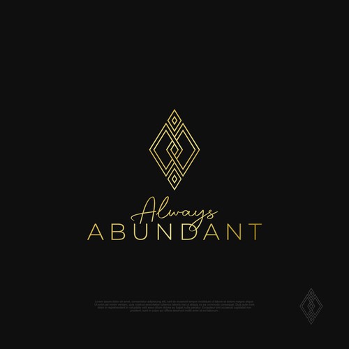 Designs | Modern Luxury logo for "Always Abundant", a personal ...