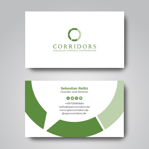 Modern business card for NGO; Logos available | Business card contest