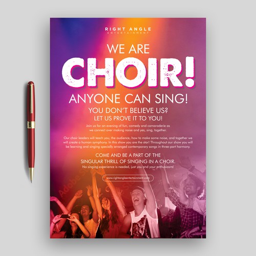 Designs | WE ARE CHOIR ad mats for Touring Production!! | Postcard ...