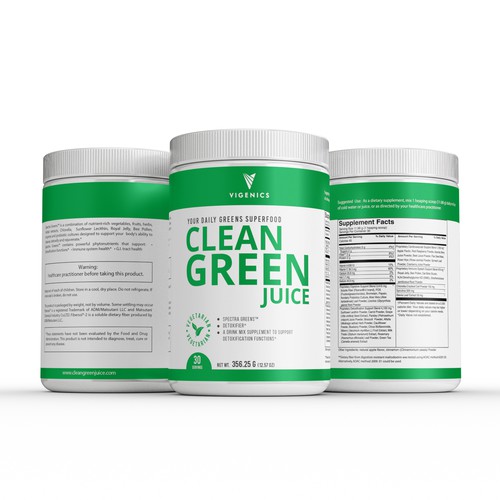 Design a Modern Label for a Brand New Green Juice Superfood Company ...