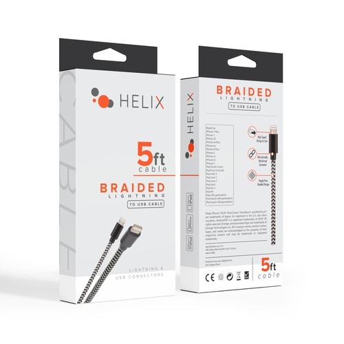 Design an Eye-Catching Package For 'Helix' Braided Cable | Product ...